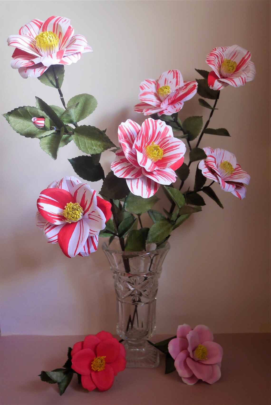 Easy Camellia Japonica Paper Flower Templates Video - Etsy