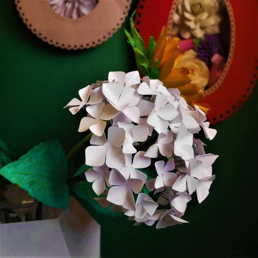Hydrangea - Paper Flower - Templates - Video Tutorial - SVG ...