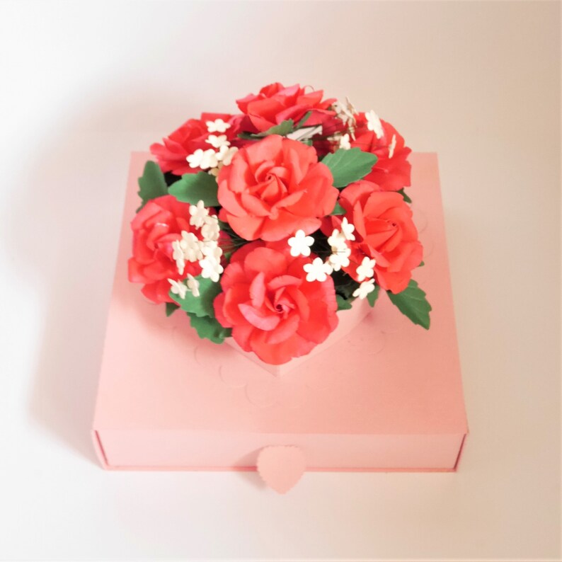 Bella Flower Box Paper Flowers 3D Box Templates Video | Etsy