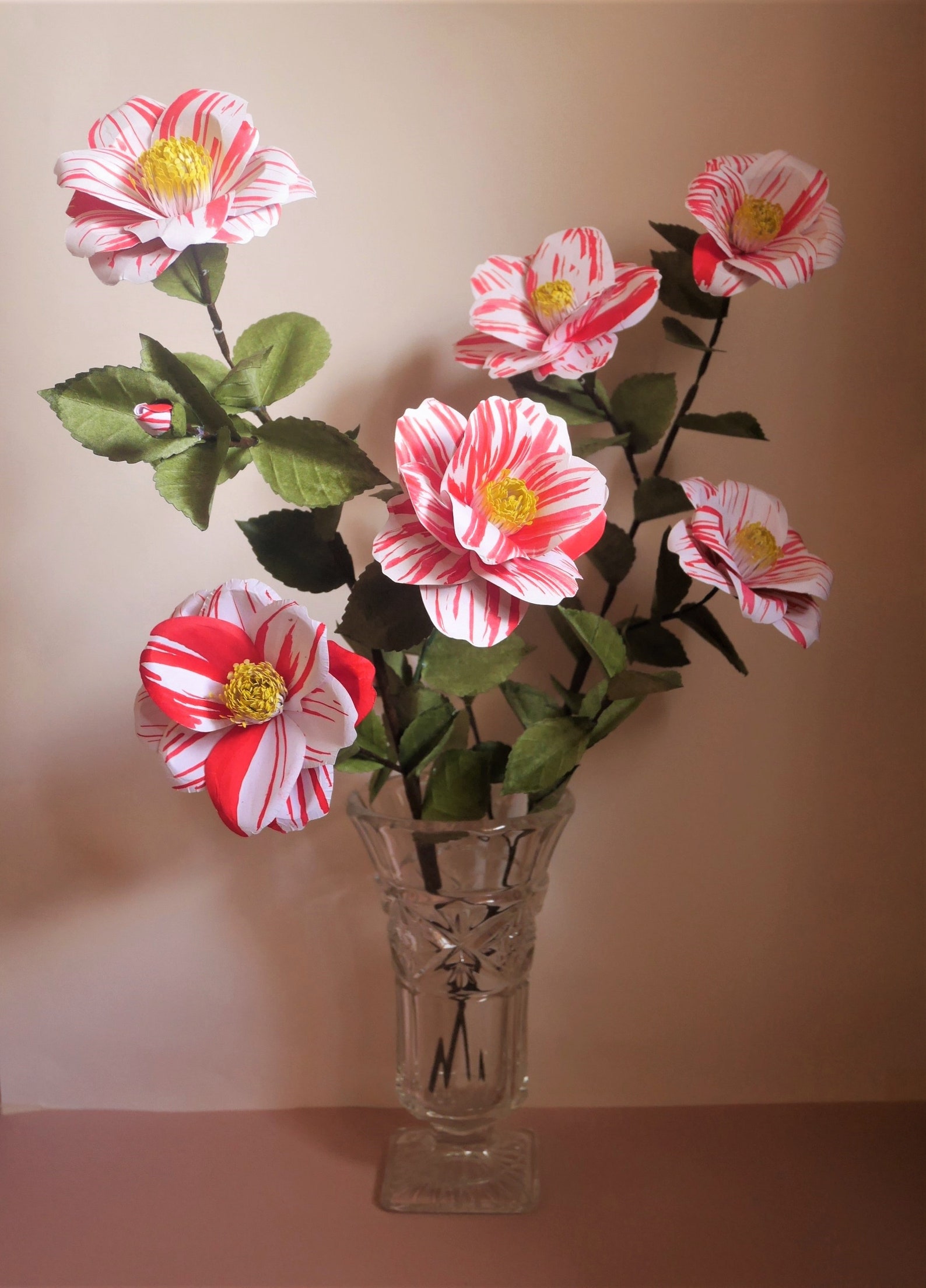 Easy Camellia Japonica Paper Flower Templates Video - Etsy