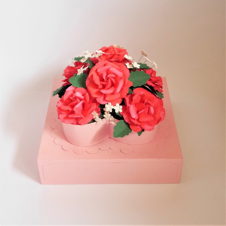 Bella Flower Box Paper Flowers 3D Box Templates Video | Etsy