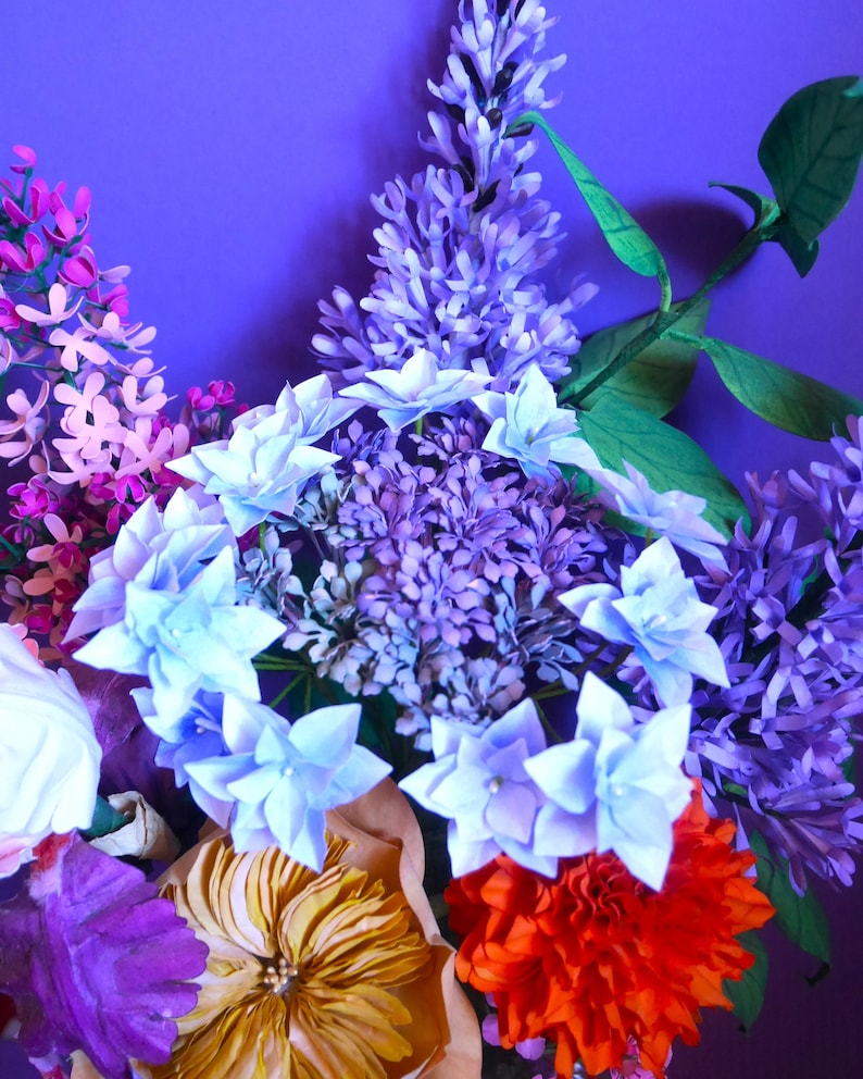 Tuff Stuff Hydrangea Templates Paper Flower Instant - Etsy