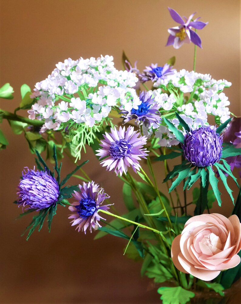 Queen Anne's Lace - Paper Flower - Templates - Instant Download - Video ...