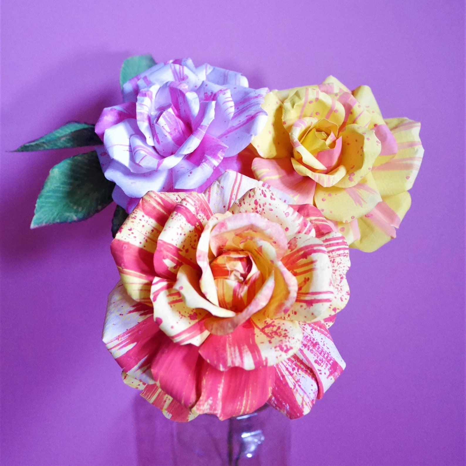 Hybrid Tea Rose Paper Flowers Templates Instant Download - Etsy