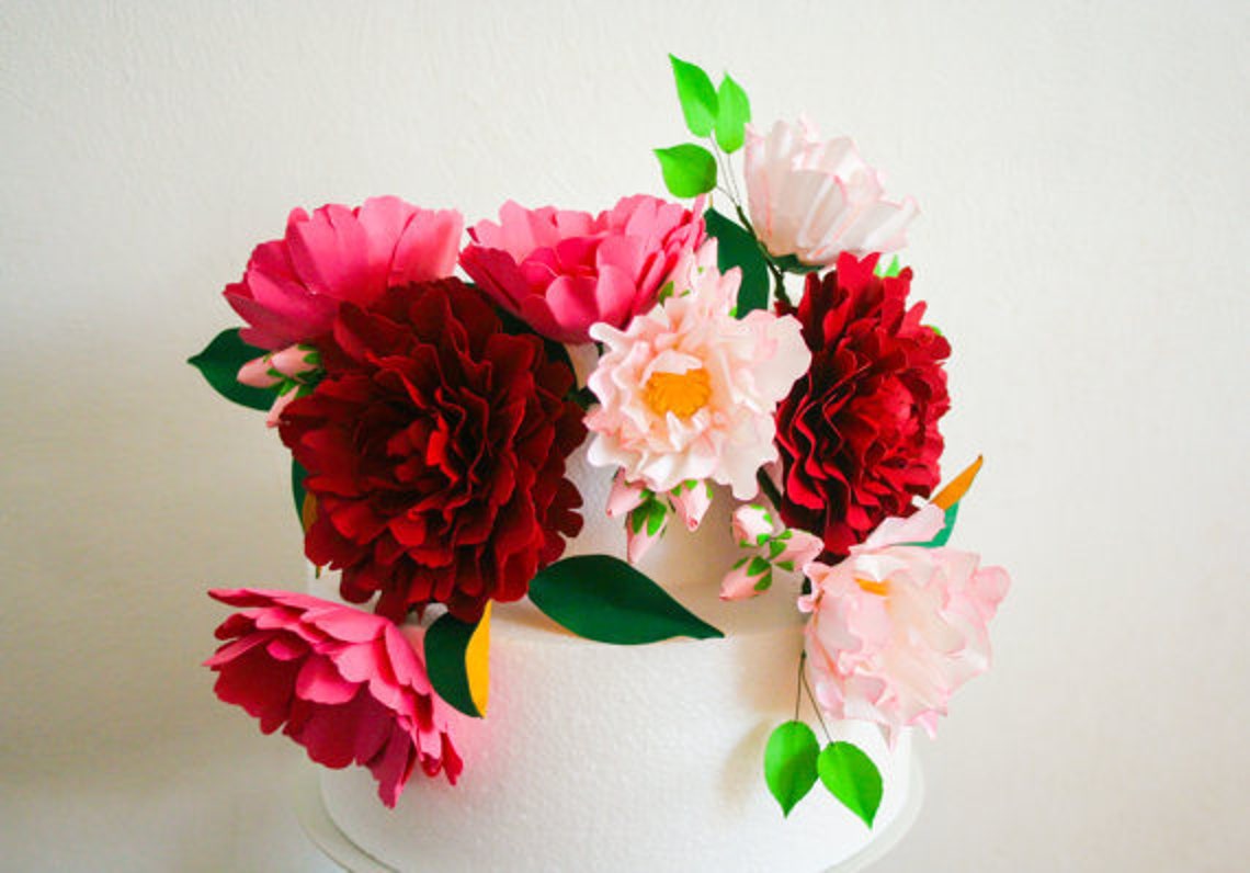 Garden Rose Majestic Paper Flower Templates DIY | Etsy