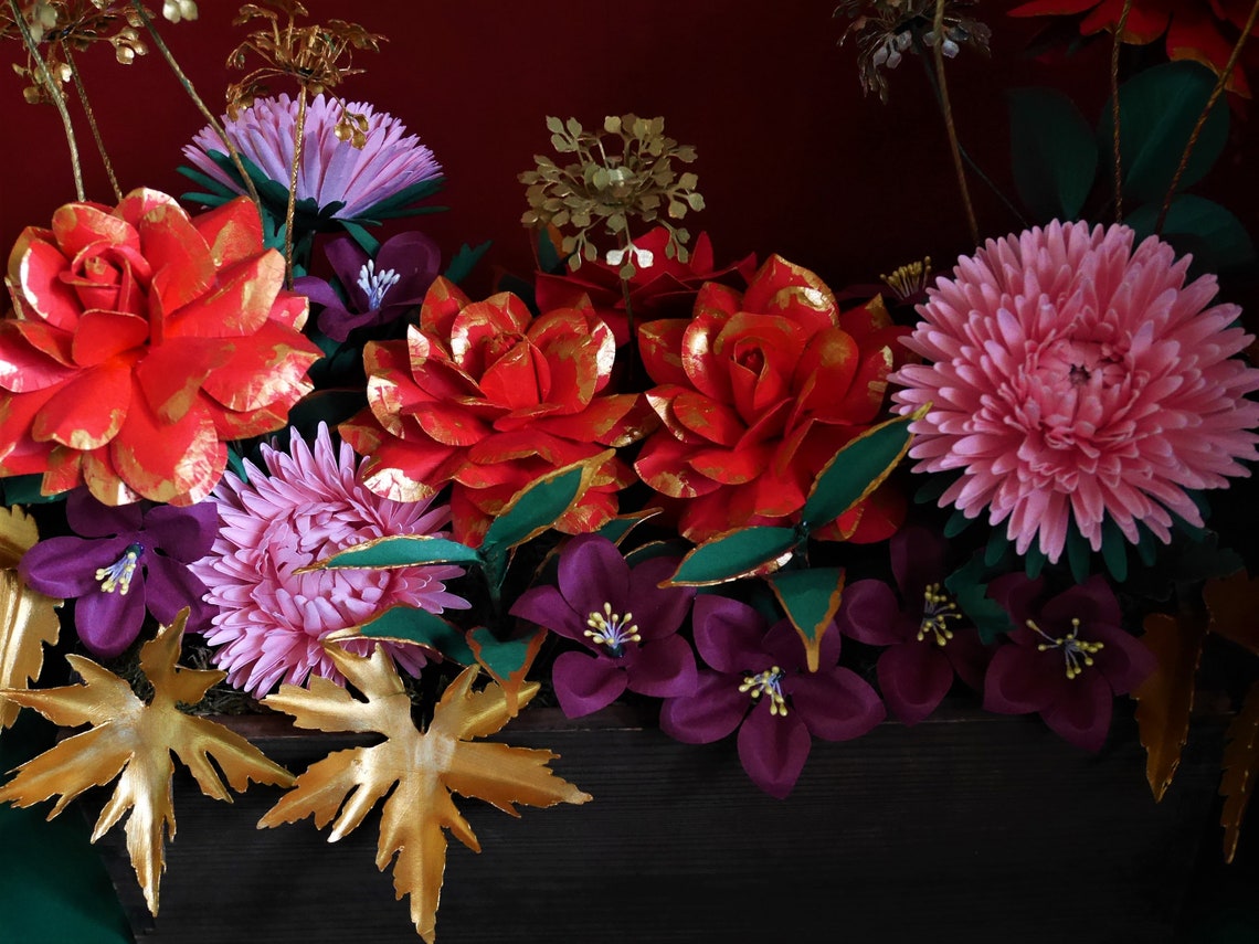 China Aster Easy Paper Flower Templates Instant - Etsy