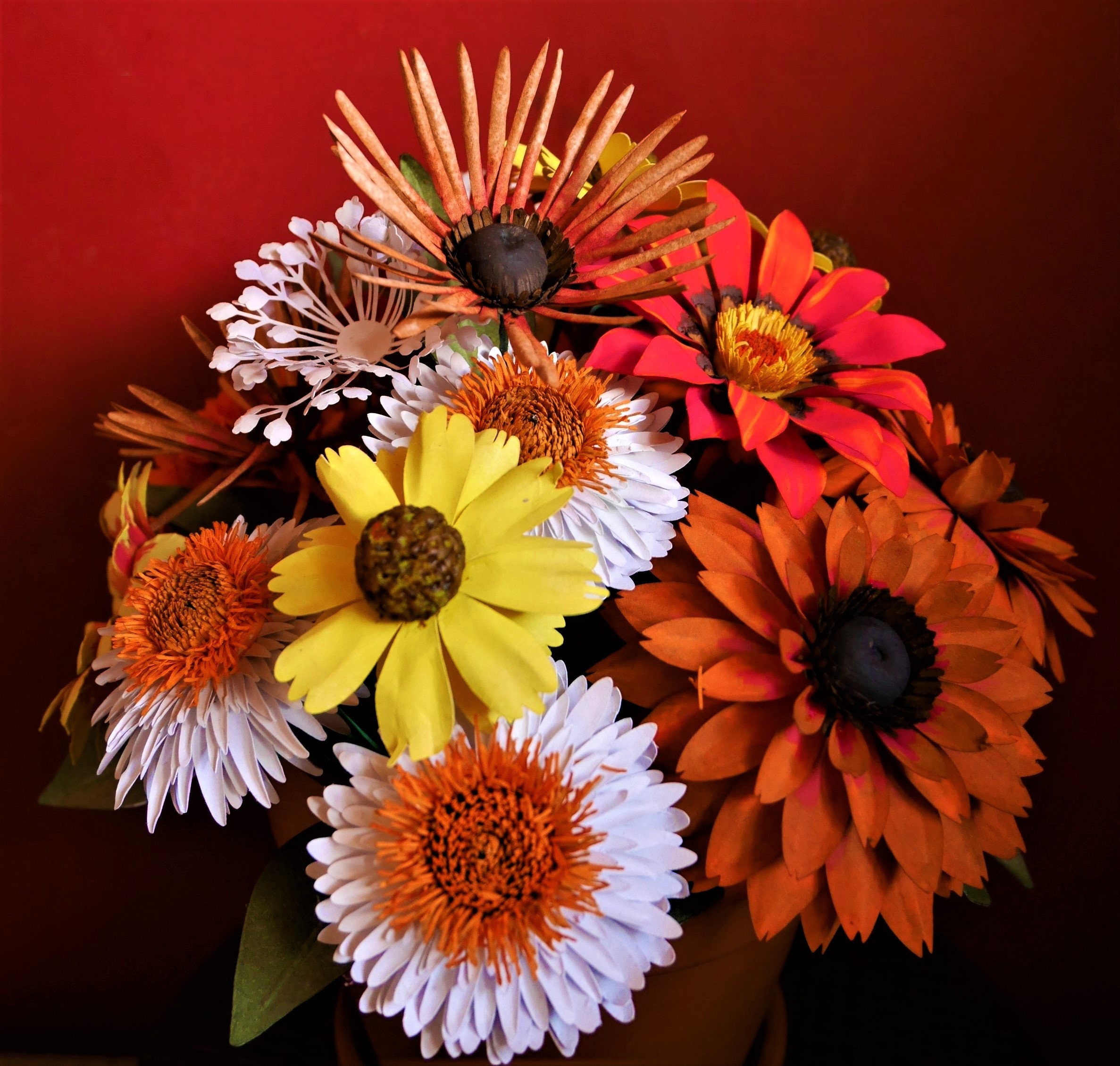 Straw Flower - Paper Flowers - Templates - Video Tutorial - Instant ...