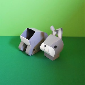 Bunny Treat Box and 3D Bunny - Templates - Instant Download - DIY - SVG ...