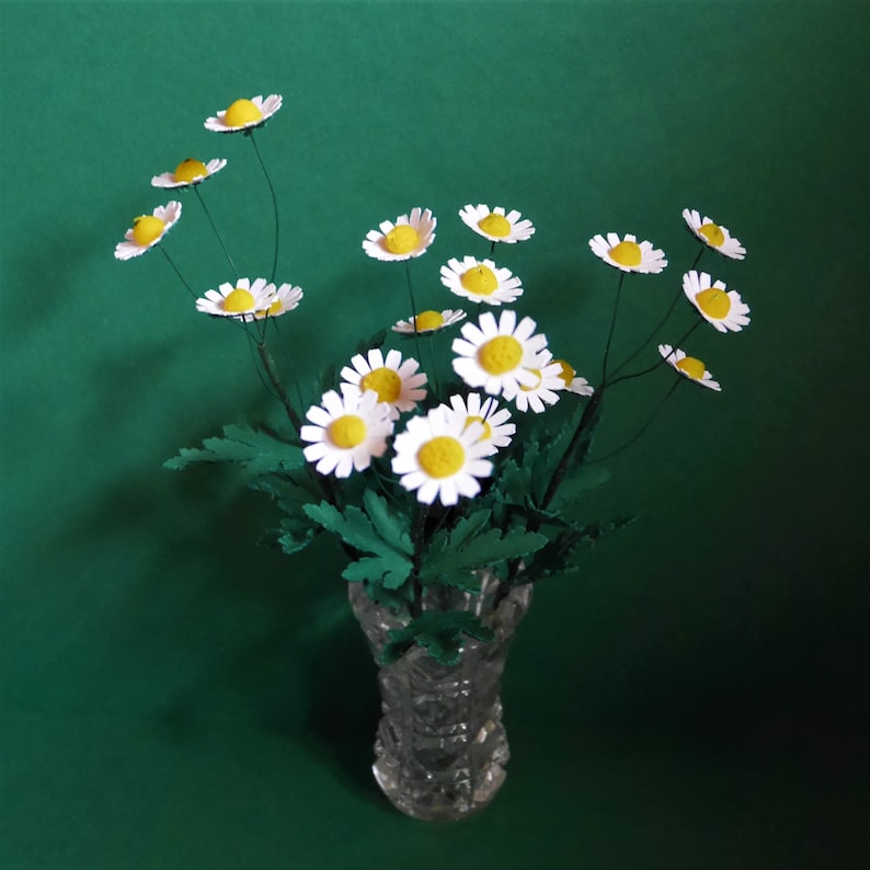 Mini Daisy Flower Templates Paper Flowers Video Tutorial - Etsy