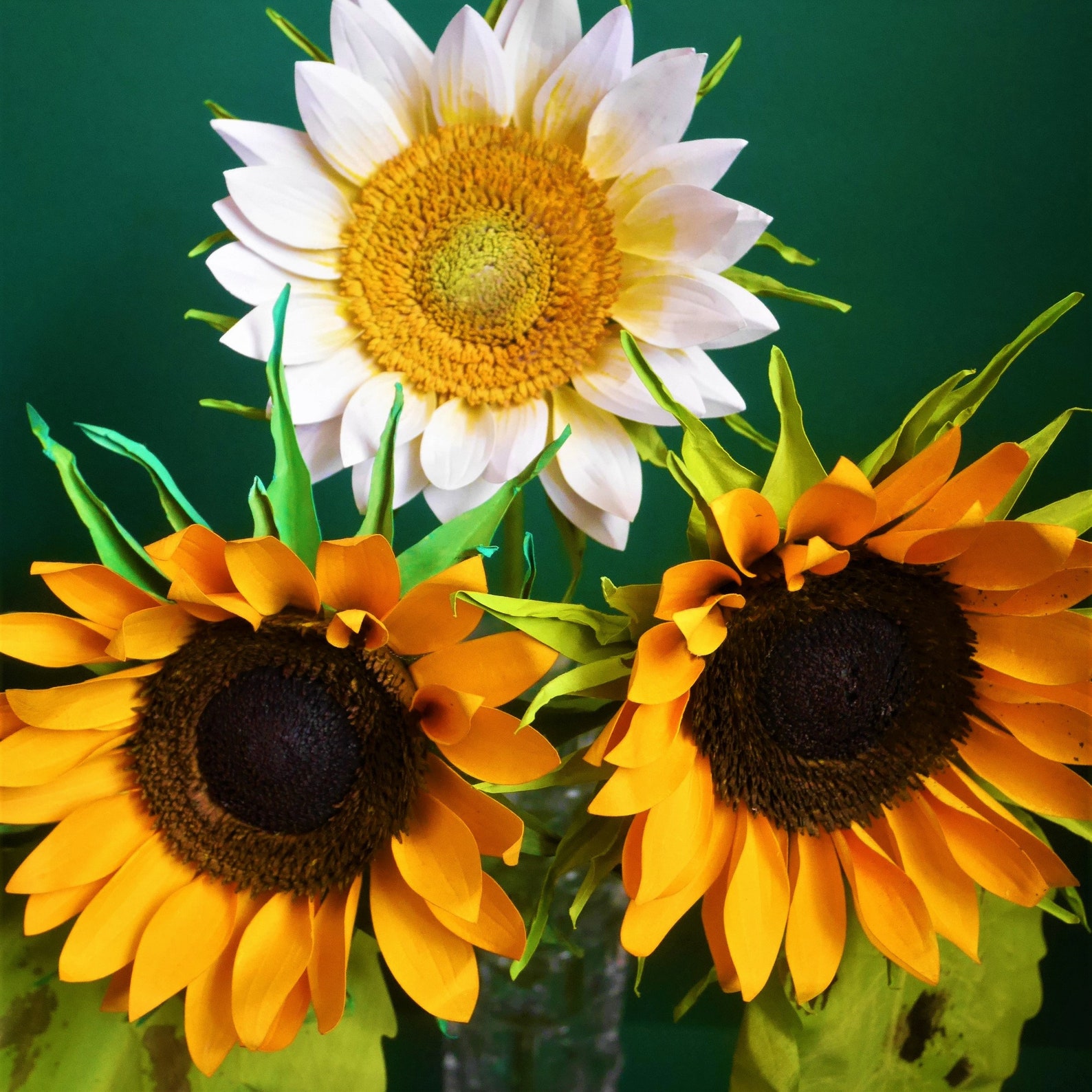 For Commercial Use Sunflower Paper Flower Templates | Etsy