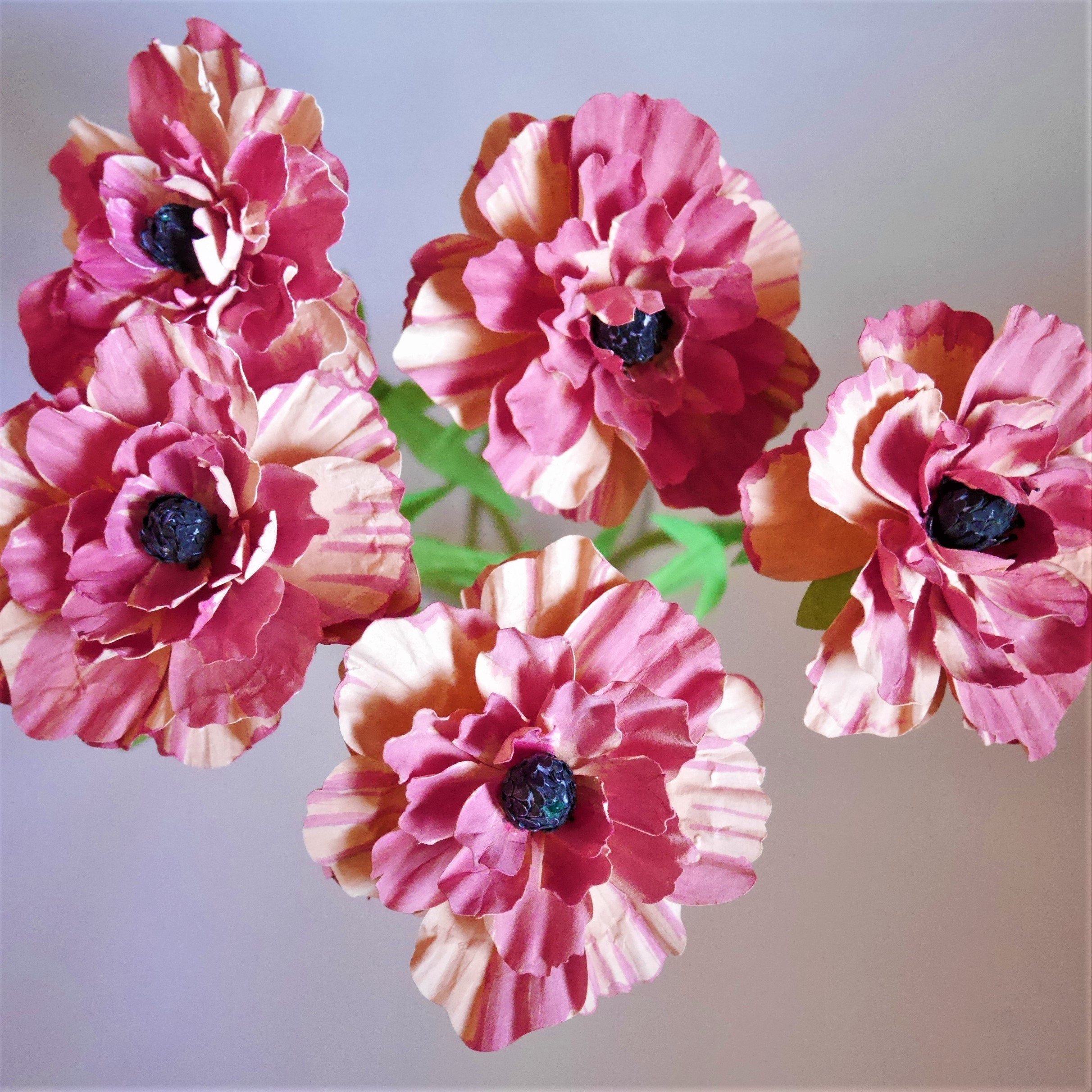 Japanese Ranunculus - Paper Flower - Templates - Instant Download ...