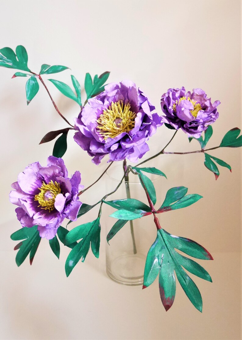 Kamata Nishiki Tree Peony - Paper Flower - Templates - Video Tutorial ...