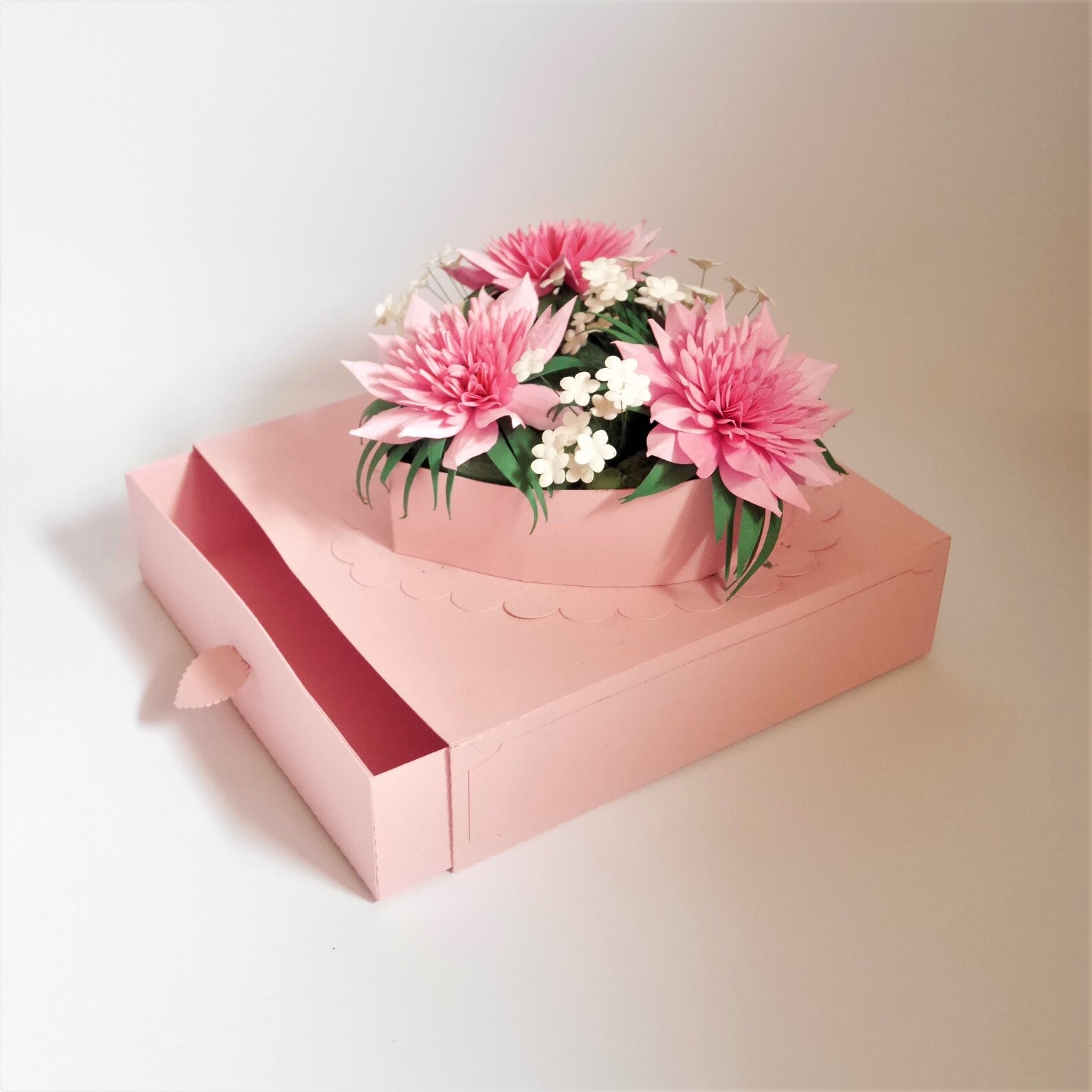 Jamila Flower Box - Paper Flowers - 3D Box - Templates - Video Tutorial ...