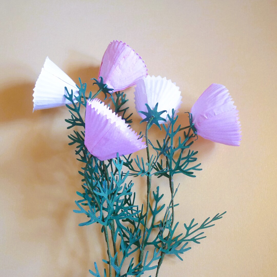 Cosmos Cupcake - Paper Flowers - Templates - Instant Download - Video ...