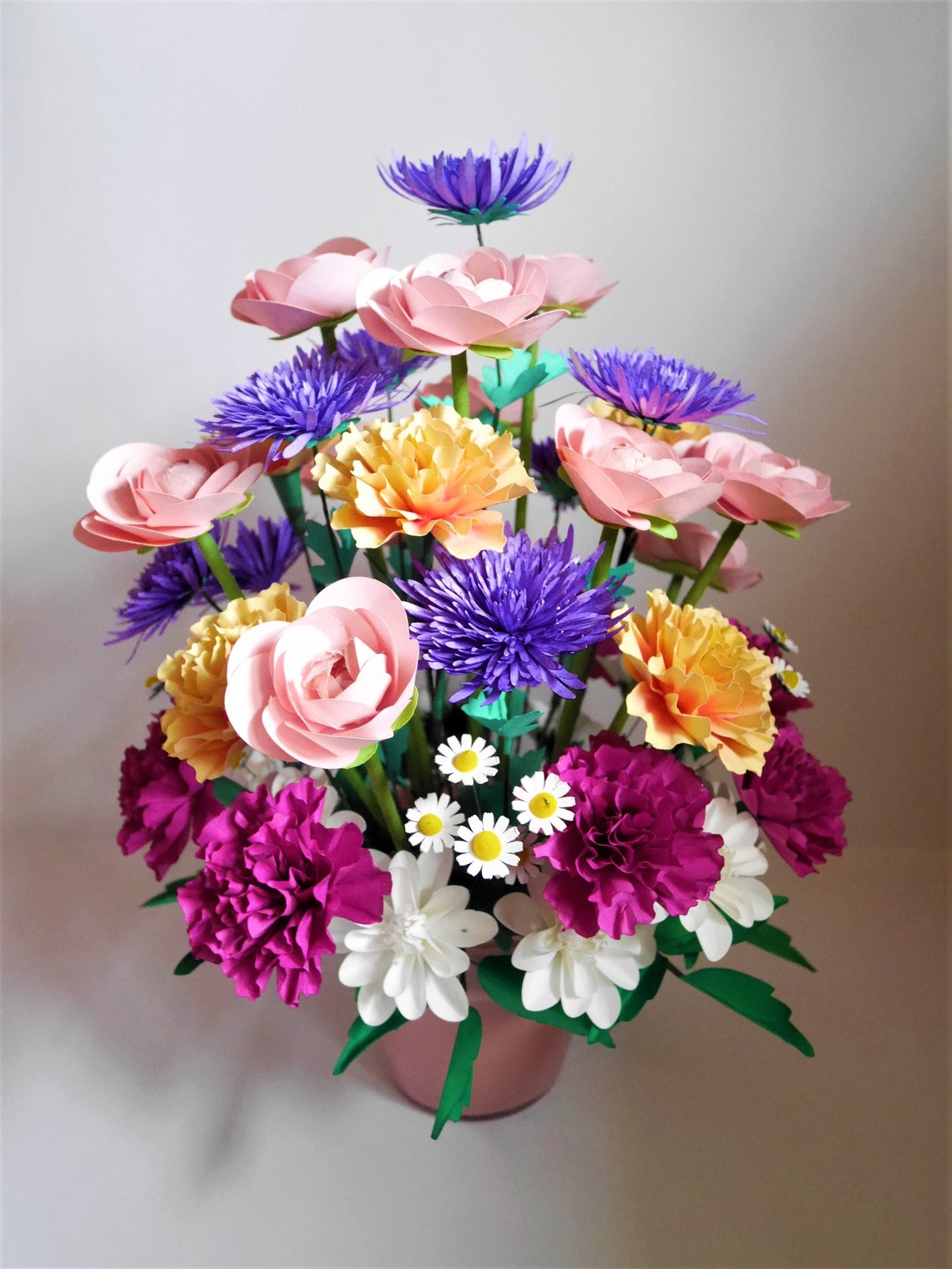 Daphne Paper Flowers Templates Video Tutorial Instant - Etsy