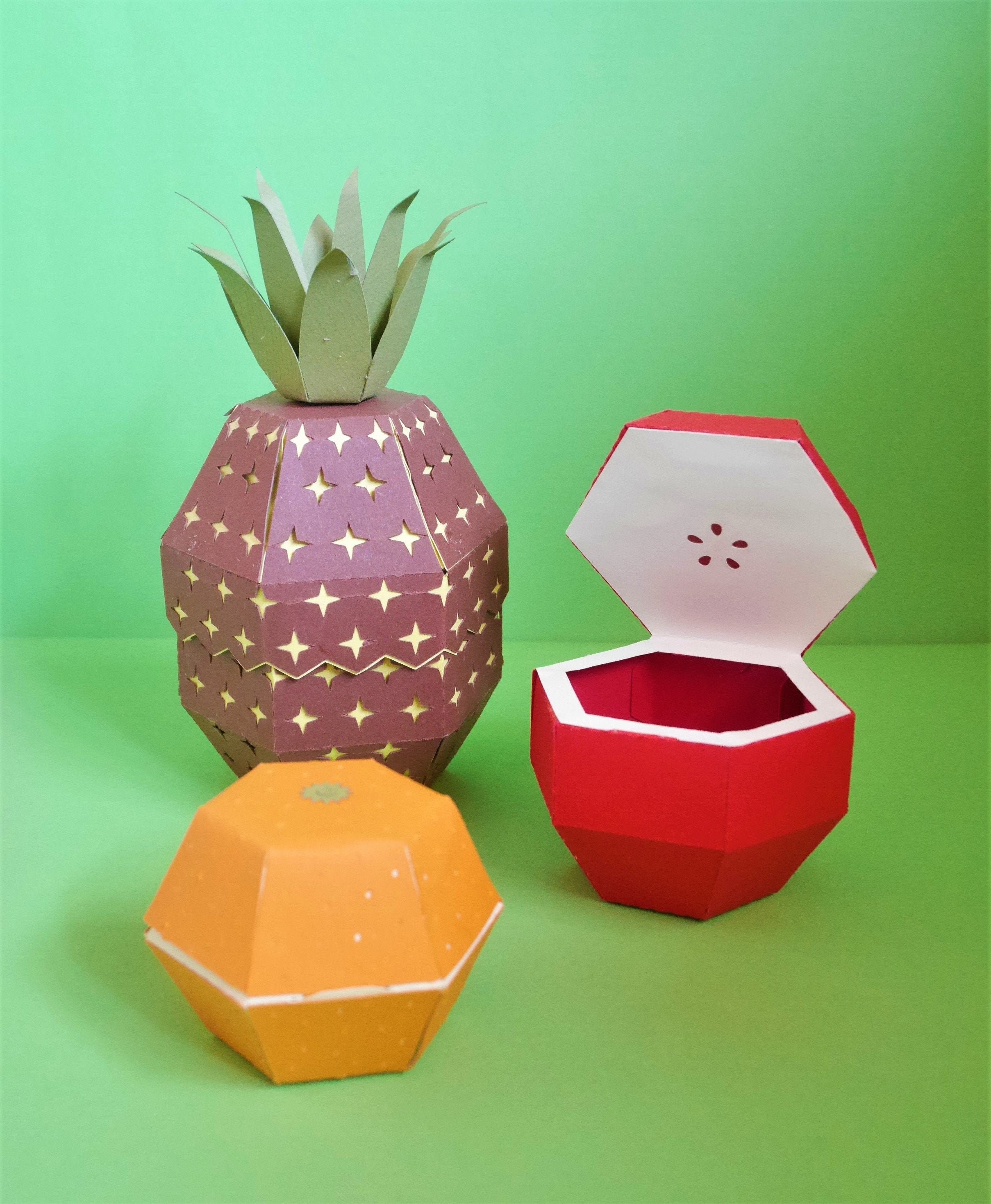 Fruit Shaped Treat Boxes Templates DIY Instant Download - Etsy