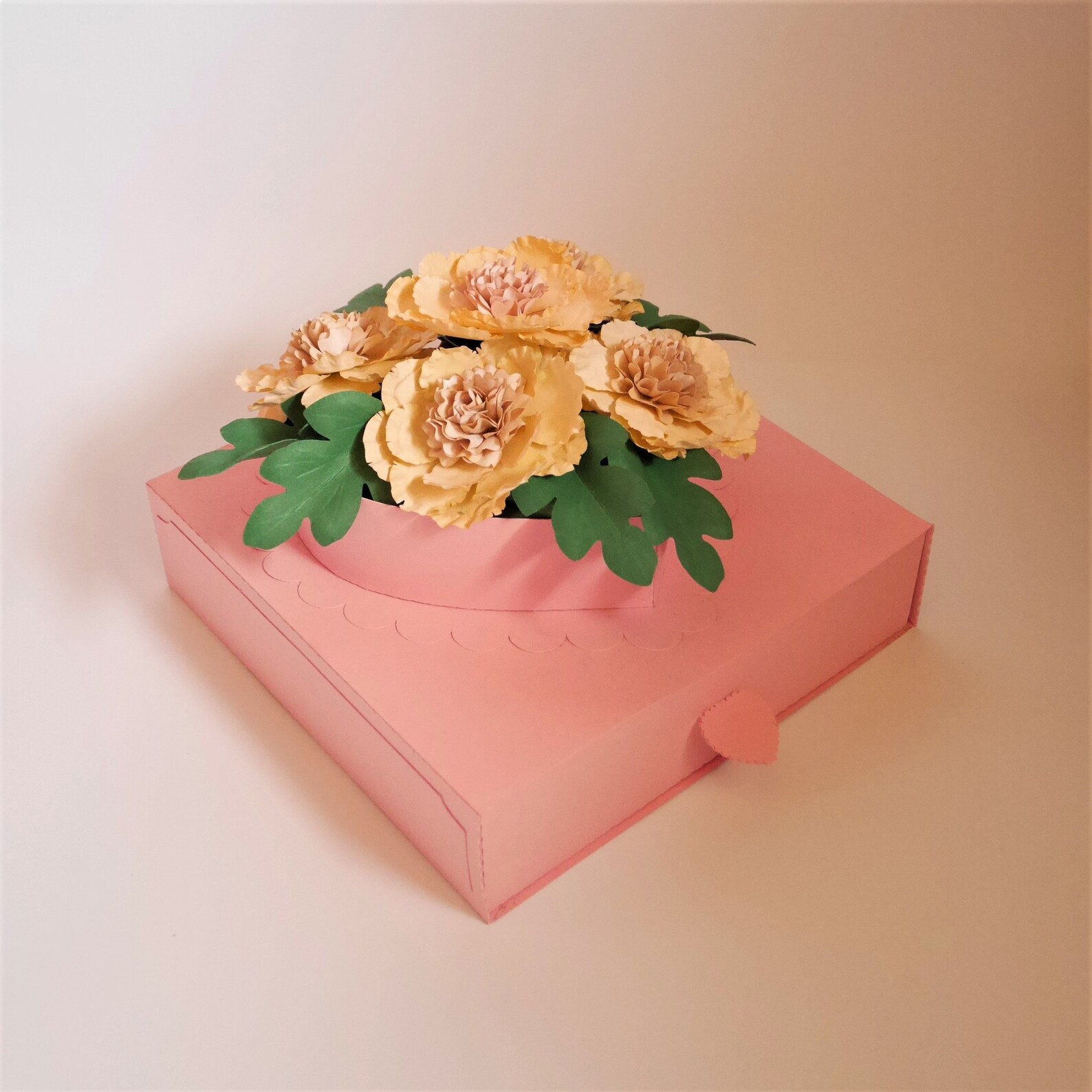Beau Flower Box - Templates - Paper Flowers - 3D Box - Instant Download ...