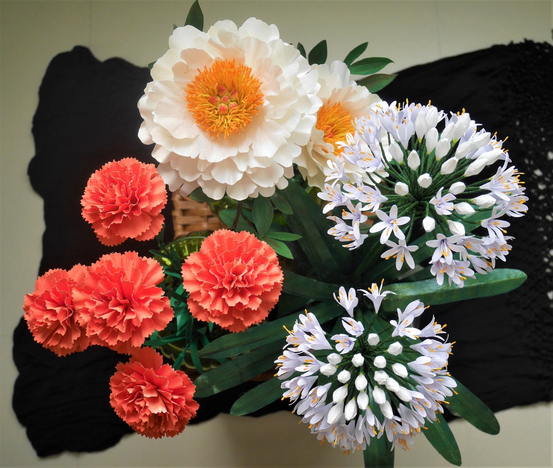 Carnation - Paper Flower - Templates - SVG - Instant Download - Video ...