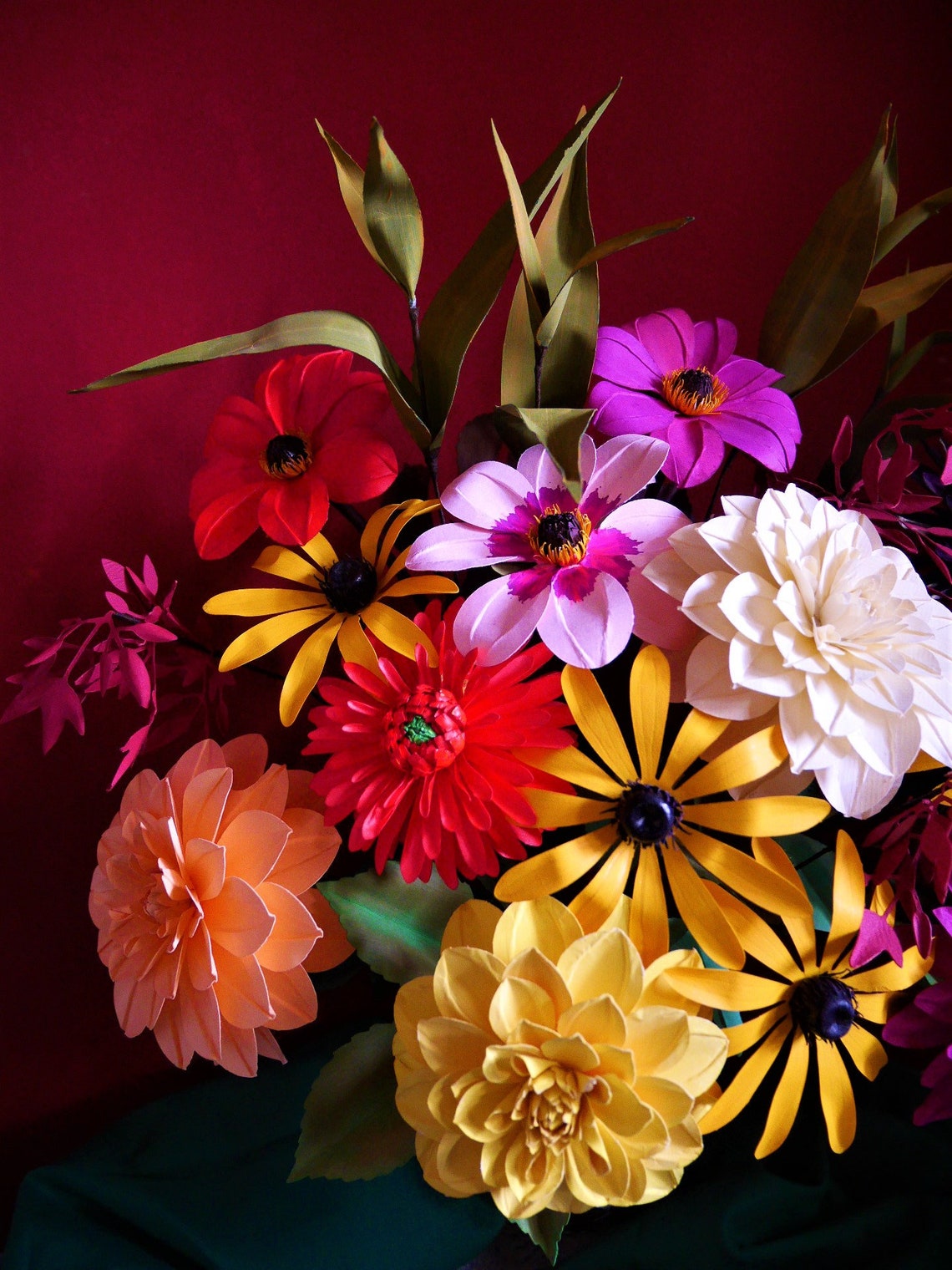 Dahlia - Paper Flowers - Templates - Video Tutorial - Instant Download ...