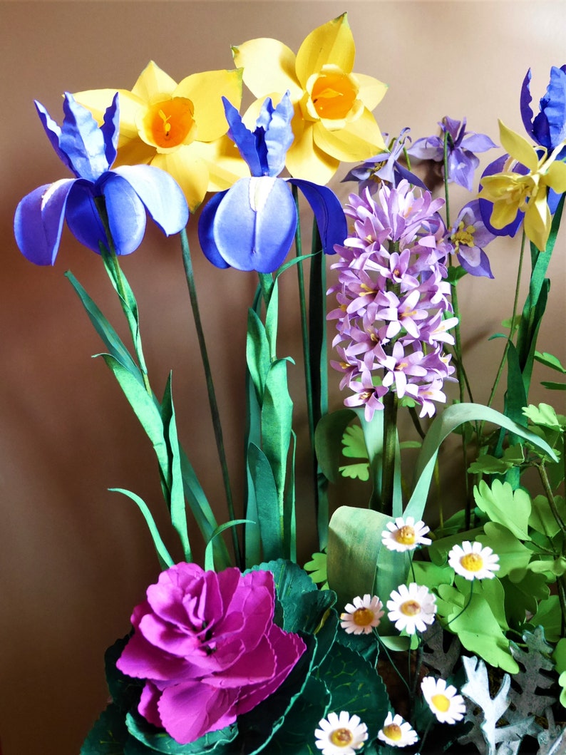 Japanese Iris - Paper Flower - Templates - Video Tutorial - Instant ...