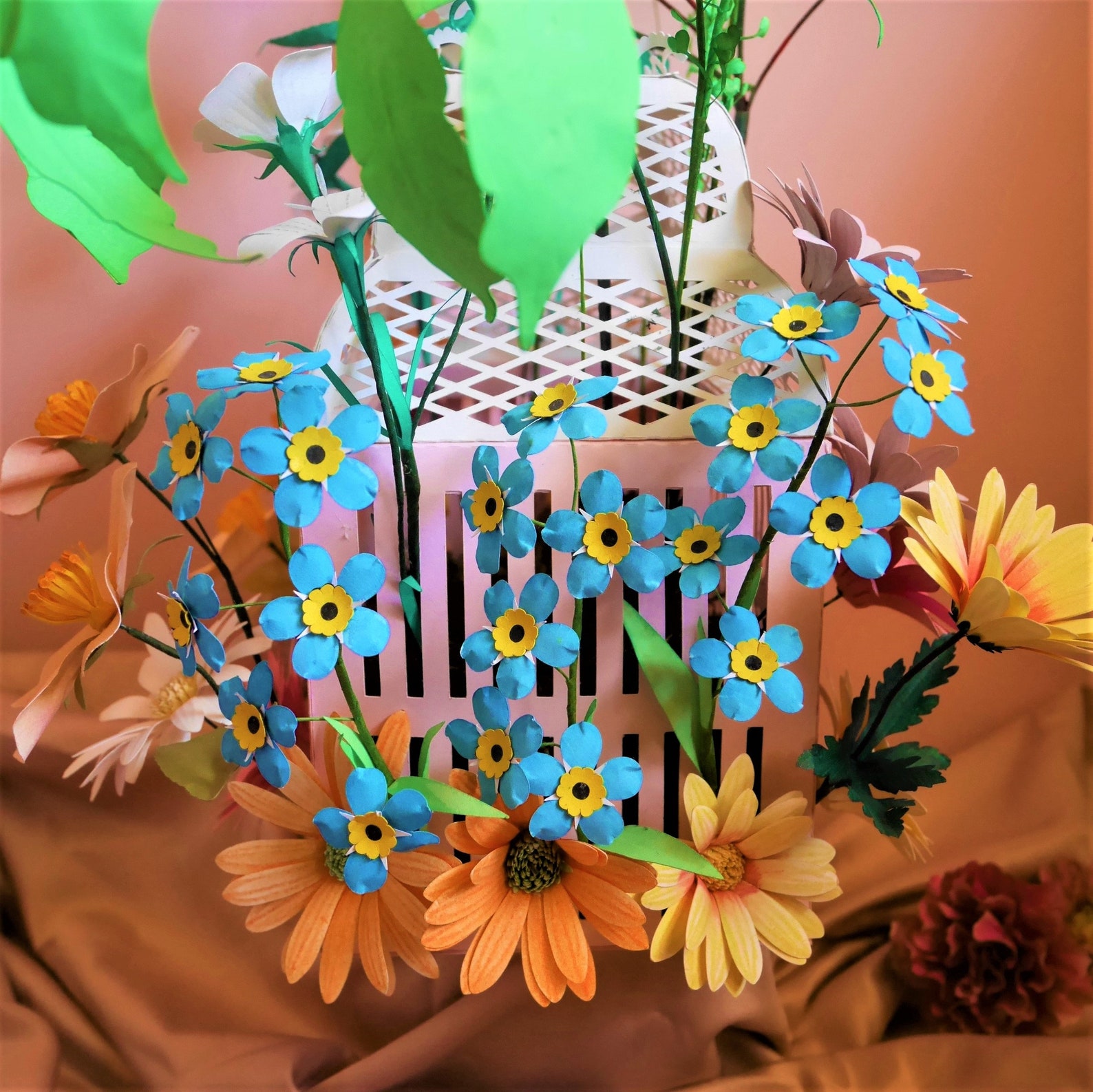 Forget Me Not Paper Flower Templates Video Tutorial | Etsy