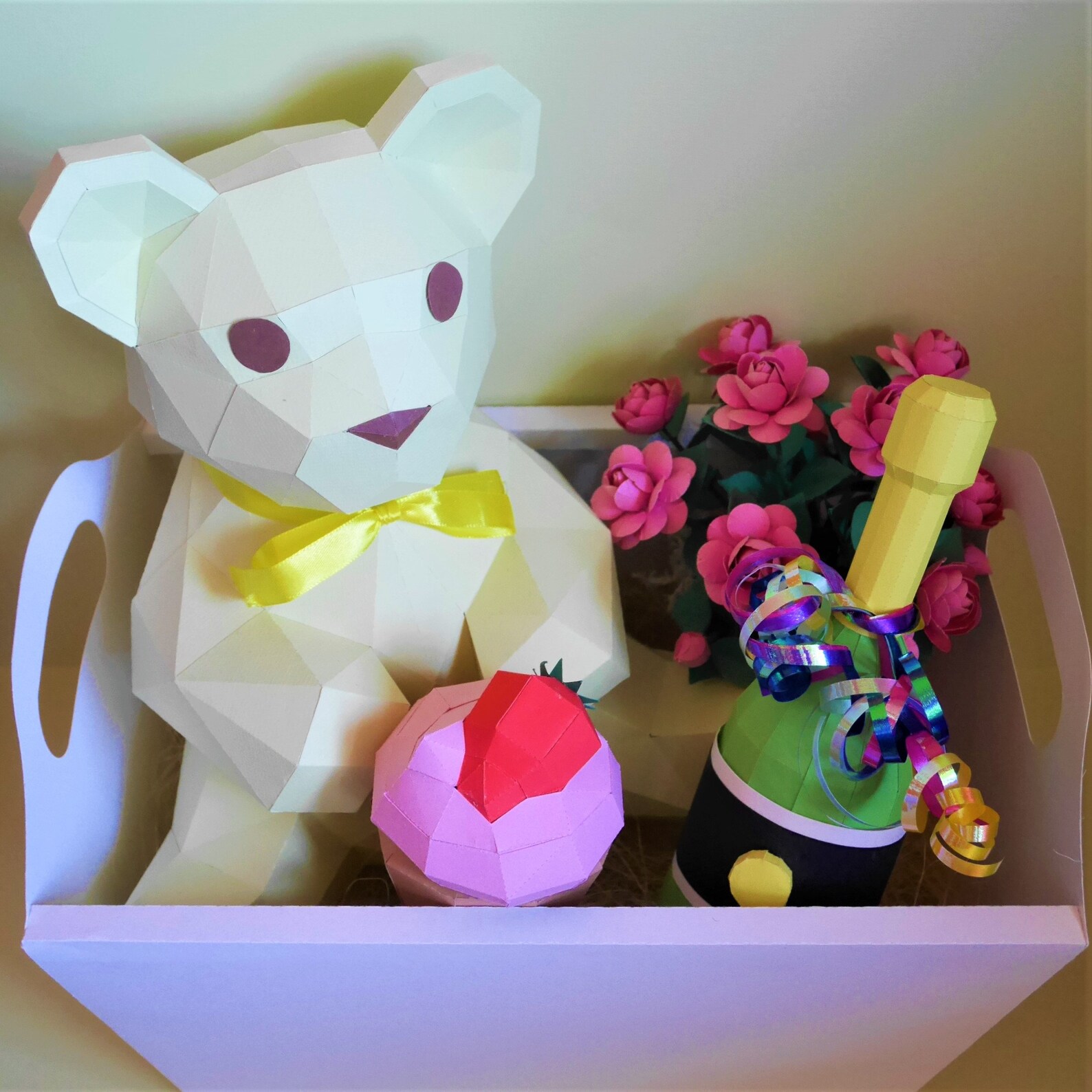 Mini Rose Plant - Templates - Paper Flowers - Video Tutorial - Instant ...