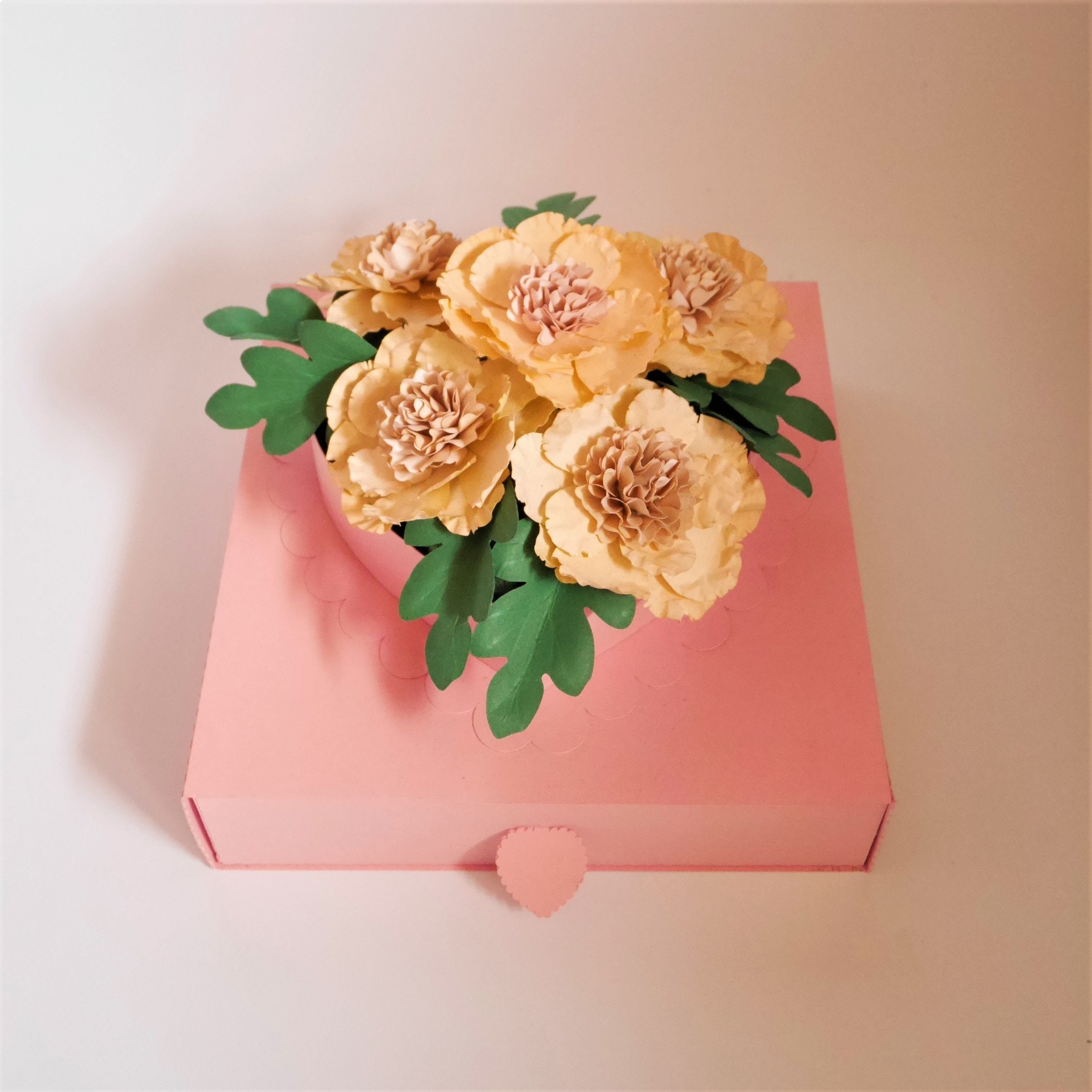 Beau Flower Box Templates Paper Flowers 3D Box Instant | Etsy Canada