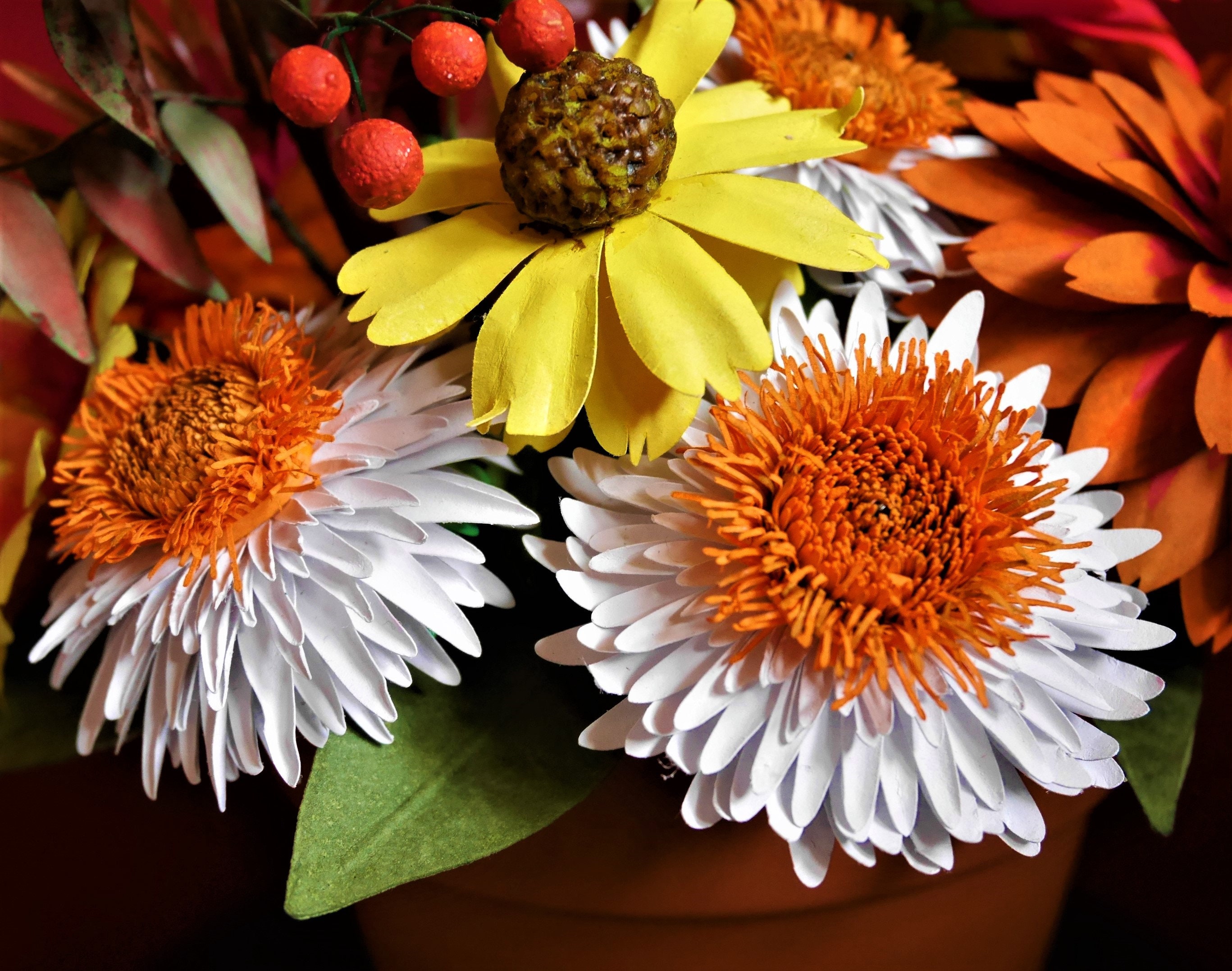 Straw Flower - Paper Flowers - Templates - Video Tutorial - Instant ...