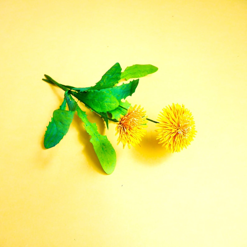 Dandelion - Paper Flowers - Templates - Instant Download - Video ...