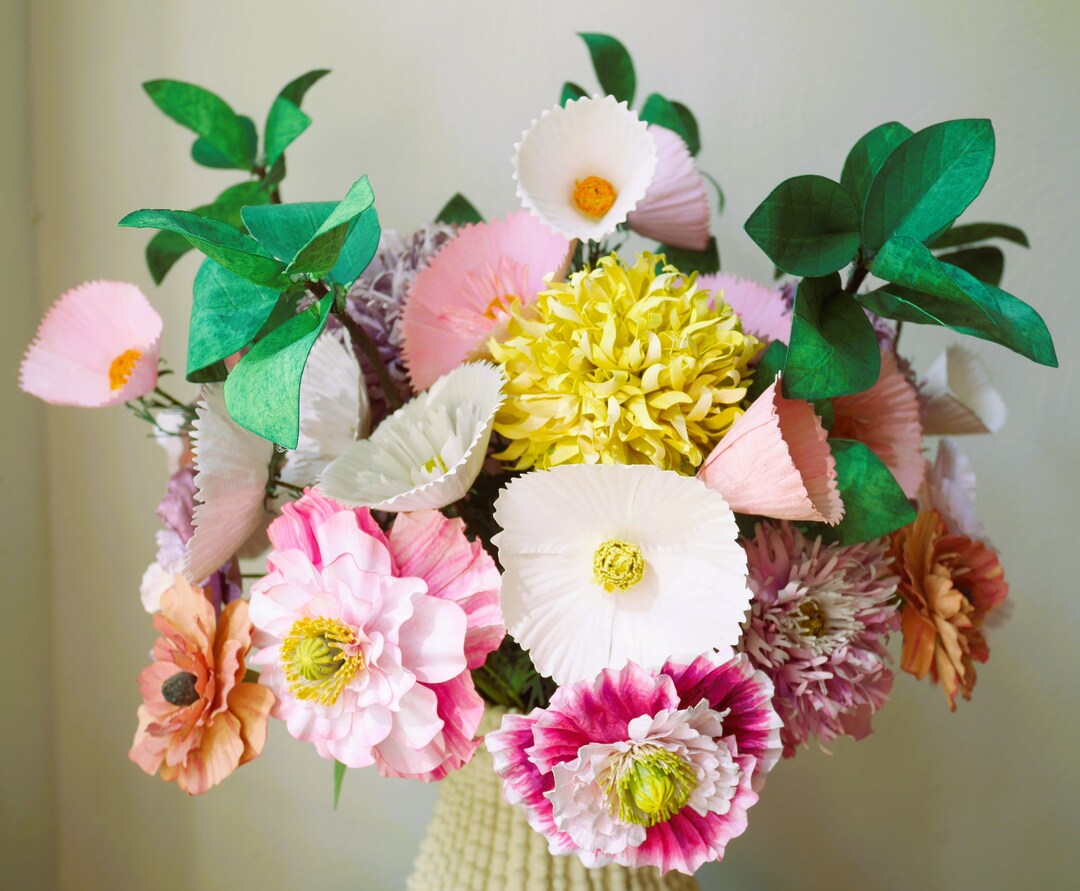 Paper Flower Bouquet Templates: Charis Bouquet (digital Delivery) - Etsy