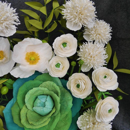 Japanese Ranunculus Paper Flower Templates Instant - Etsy