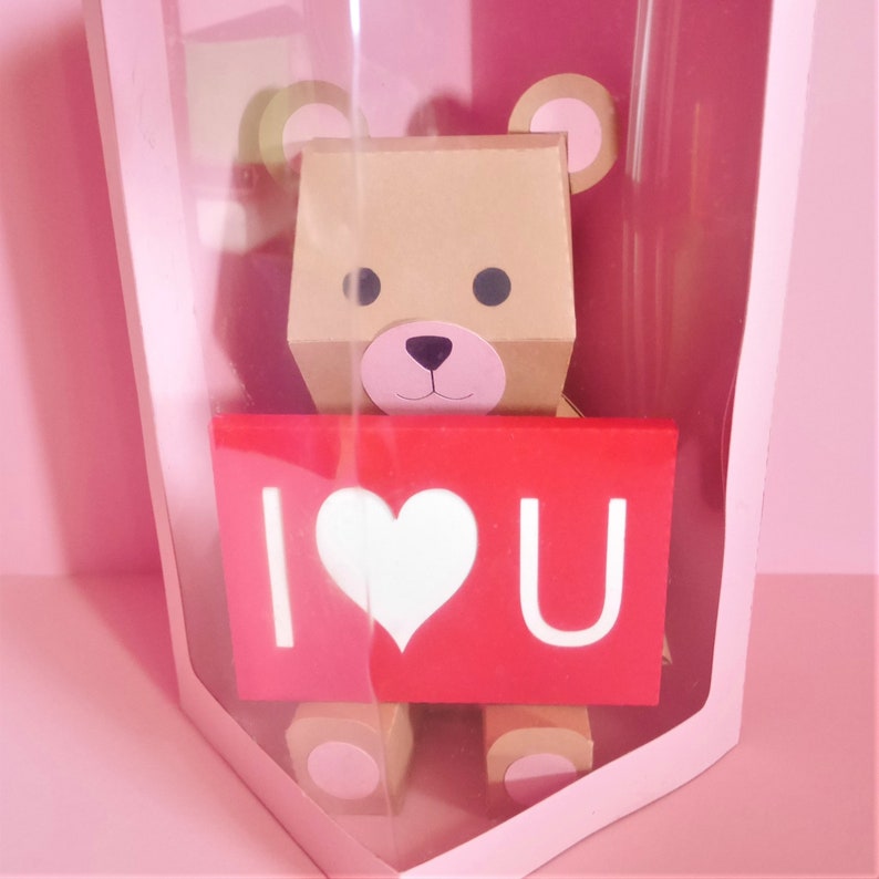 Teddy Bear Gift + Display Box - Templates - DIY - Instant Download ...