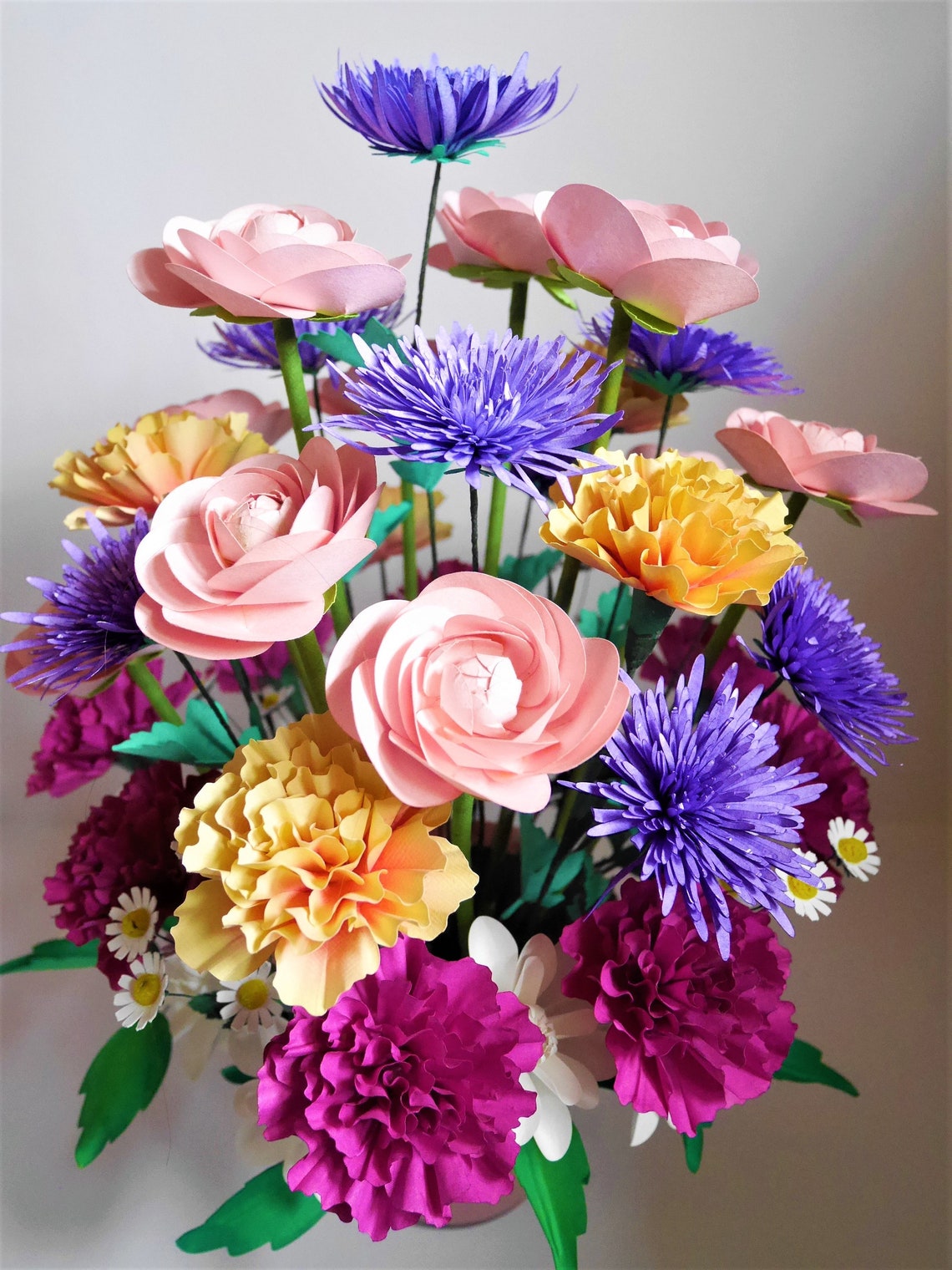 Daphne Paper Flowers Templates Video Tutorial Instant - Etsy