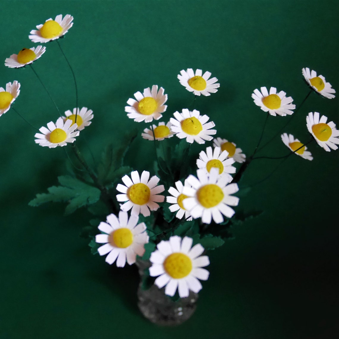 Mini Daisy Flower Templates Paper Flowers Video Tutorial - Etsy