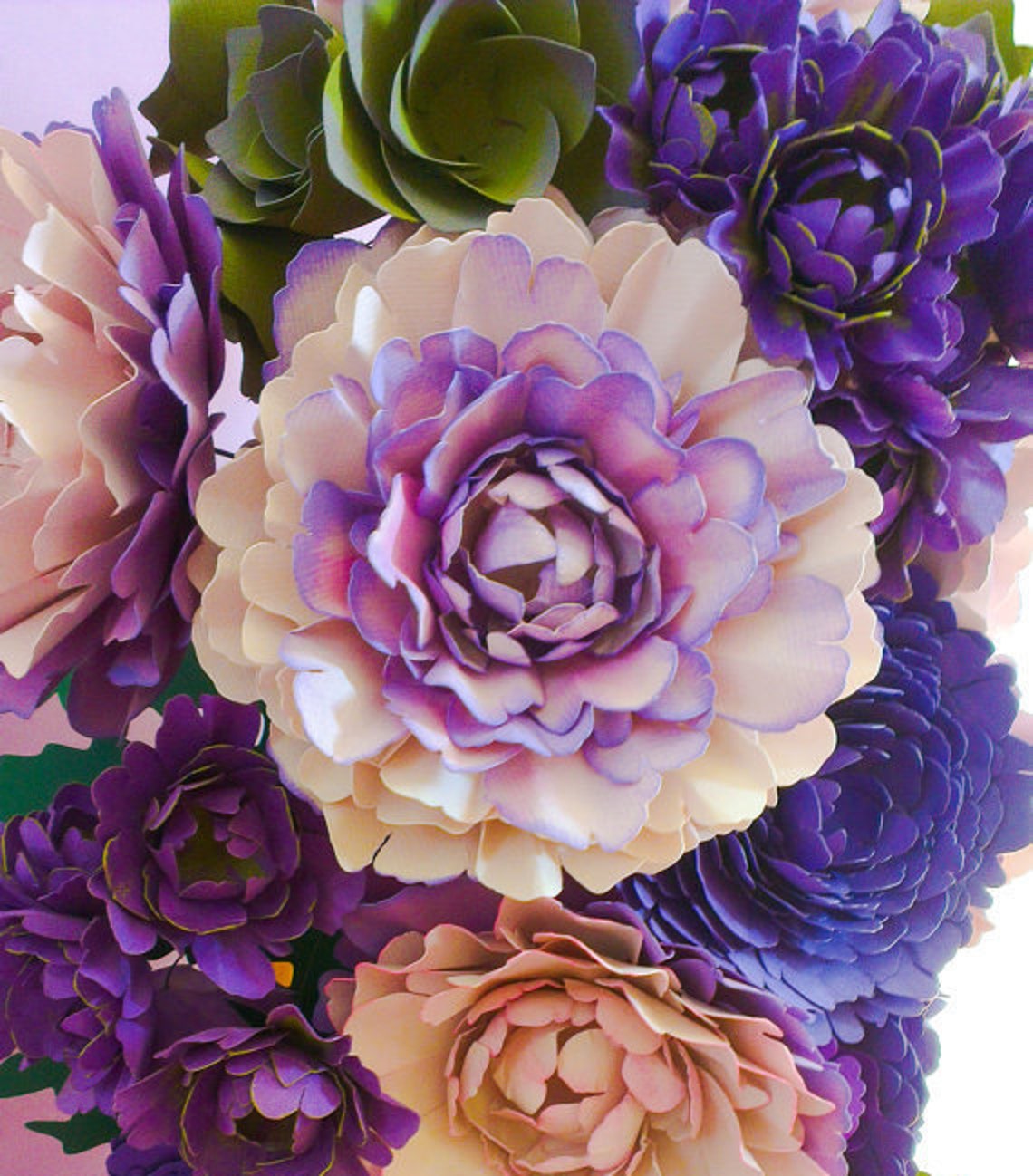 Garden Rose Majestic Paper Flower Templates DIY | Etsy