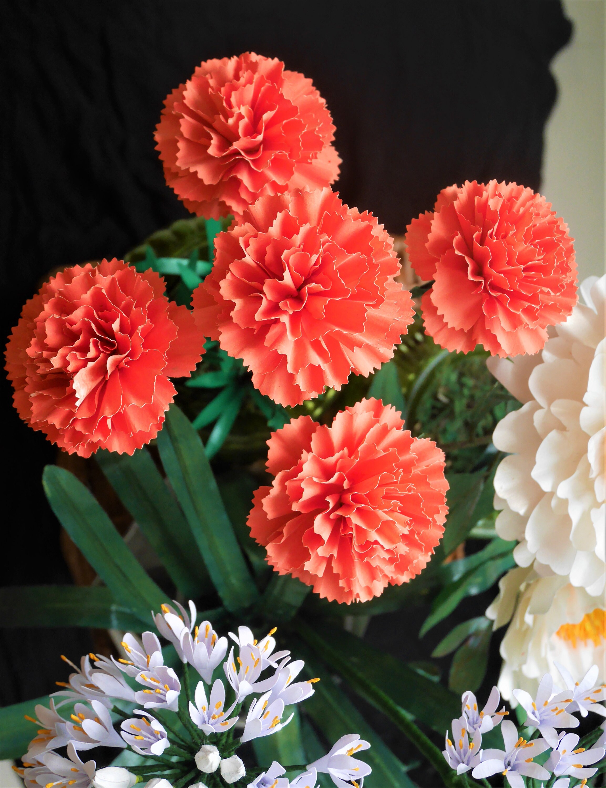 Carnation Paper Flower Templates SVG Instant Download | Etsy