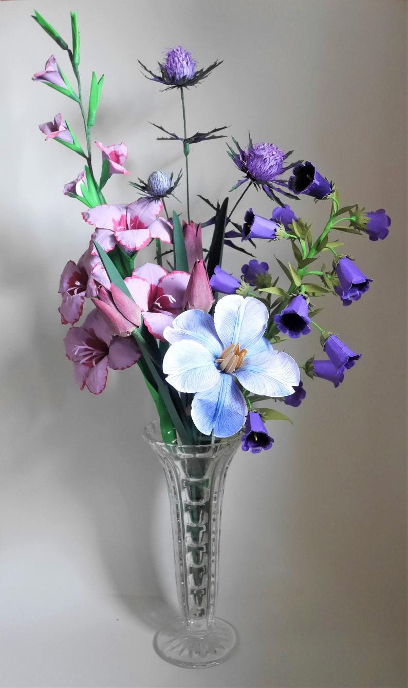 Commercial Use Thistle Paper Flower Templates Digital | Etsy