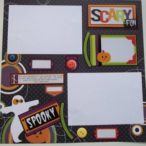 Halloween Pages; Scary Fun; 12x12 Two Page Layout; Halloween Layout ...