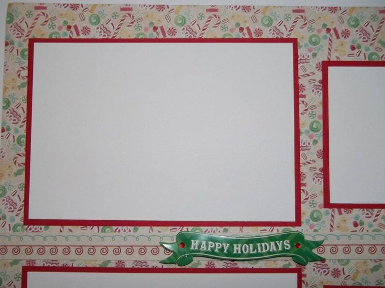 Premade Christmas Pages; 12x12 Pages; Holiday Scrapbook Pages; Premade ...