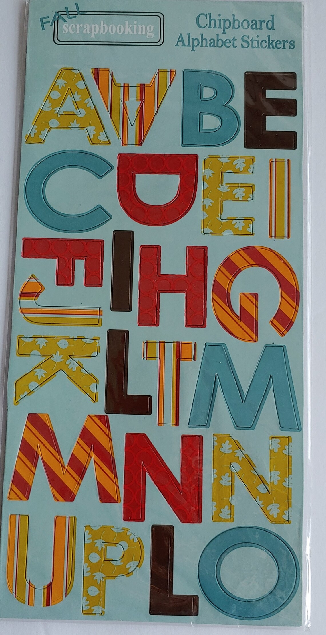 Chipboard Alphabet Stickers; Alphabets; Scrapbook Alphabets; Red, Blue ...