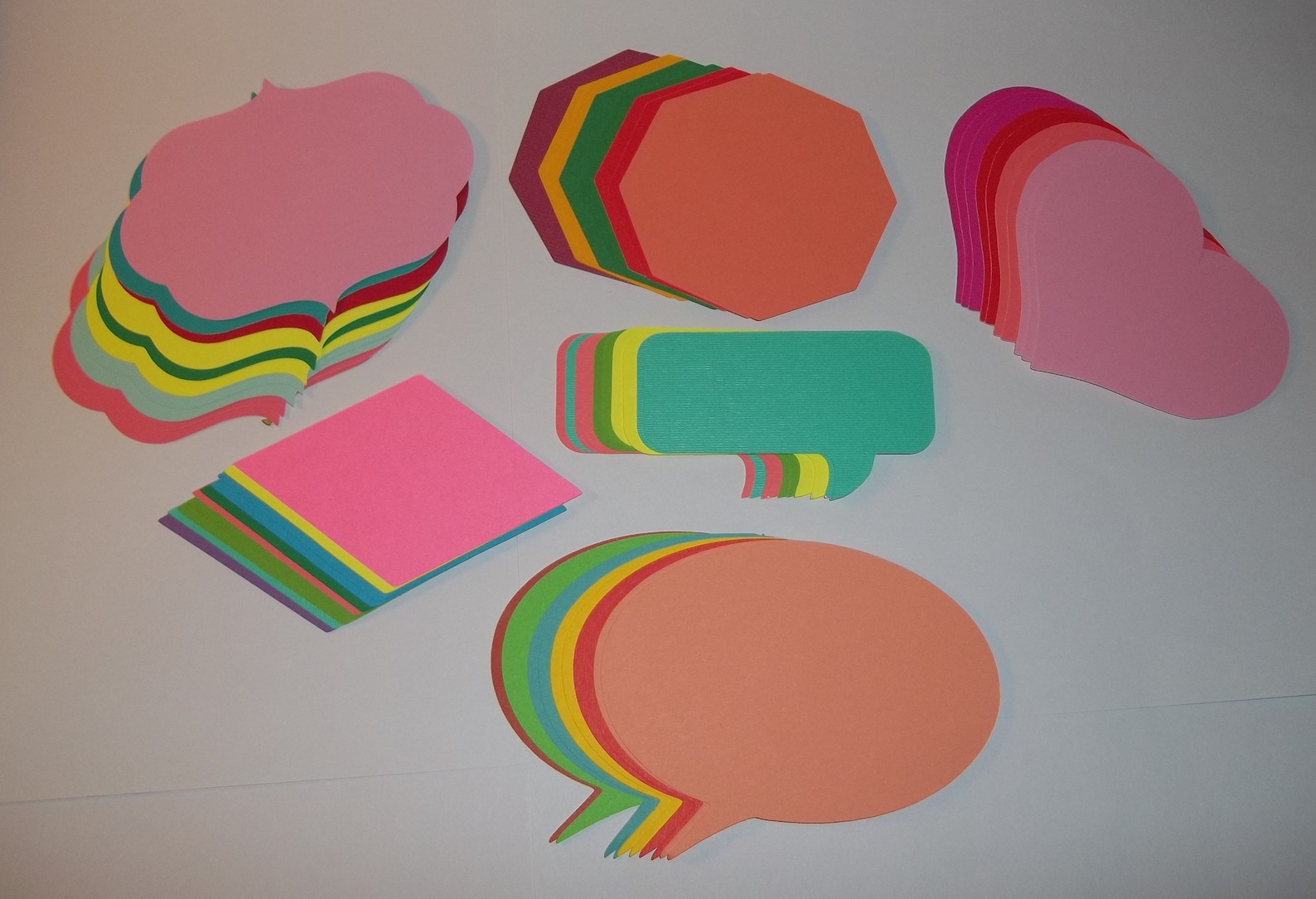 Die Cuts Multi-pack; 6 Different Shapes; Die Cut Shapes; 60 Pieces ...