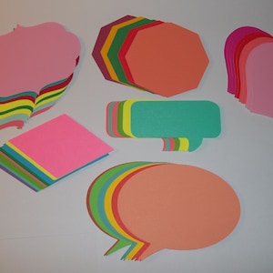 Die Cuts Multi-pack; 6 Different Shapes; Die Cut Shapes; 60 Pieces ...