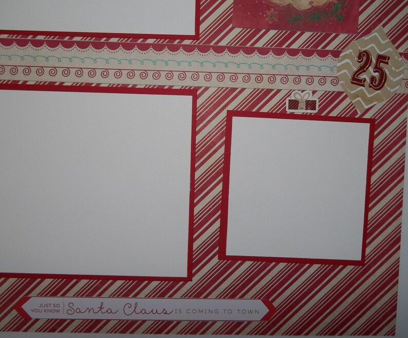 Premade Christmas Pages; 12x12 Pages; Holiday Scrapbook Pages; Premade ...