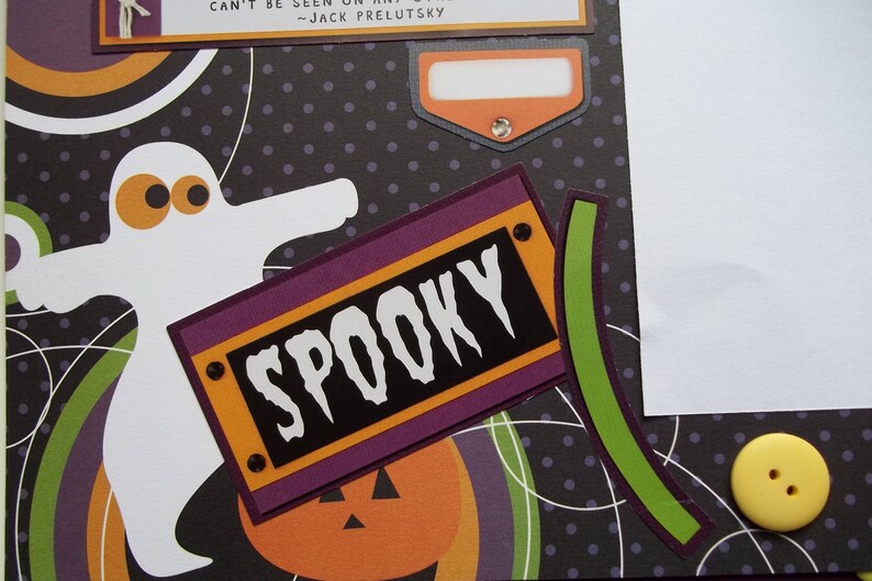 Halloween Pages; Scary Fun; 12x12 Two Page Layout; Halloween Layout ...