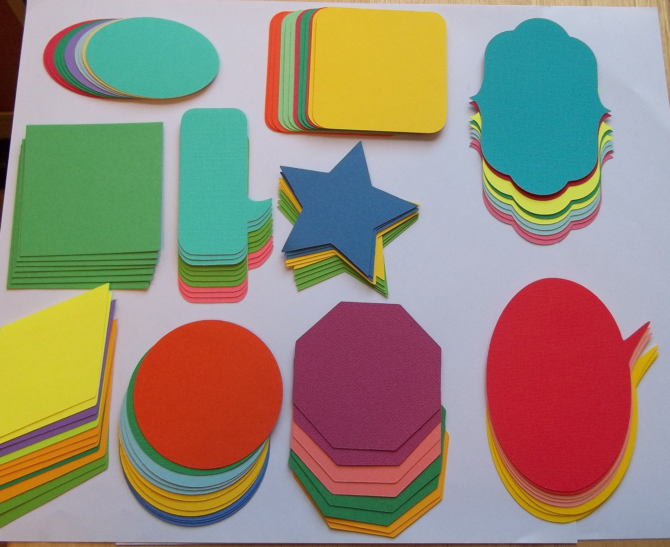 DIE CUT RECTANGLE set of 30 rectangles die cut shapes embellishments ...