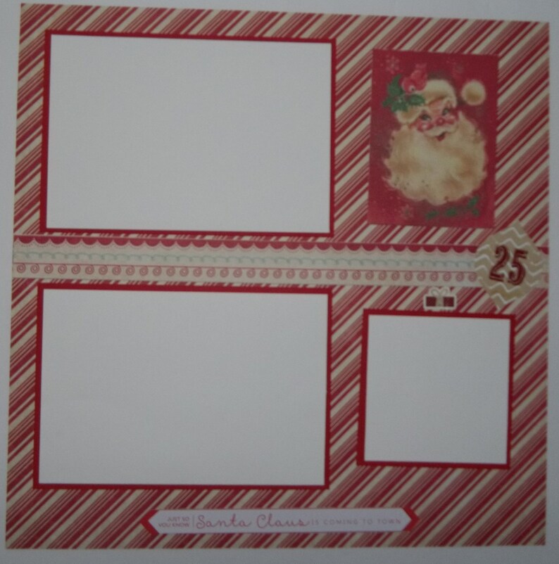 Premade Christmas Pages; 12x12 Pages; Holiday Scrapbook Pages; Premade ...