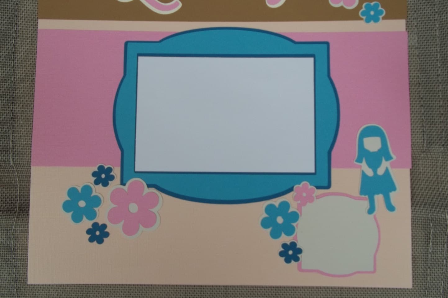 Baby Girl Scrapbook Page, 12x12 Premade Scrapbook Layout; Pink and Blue ...