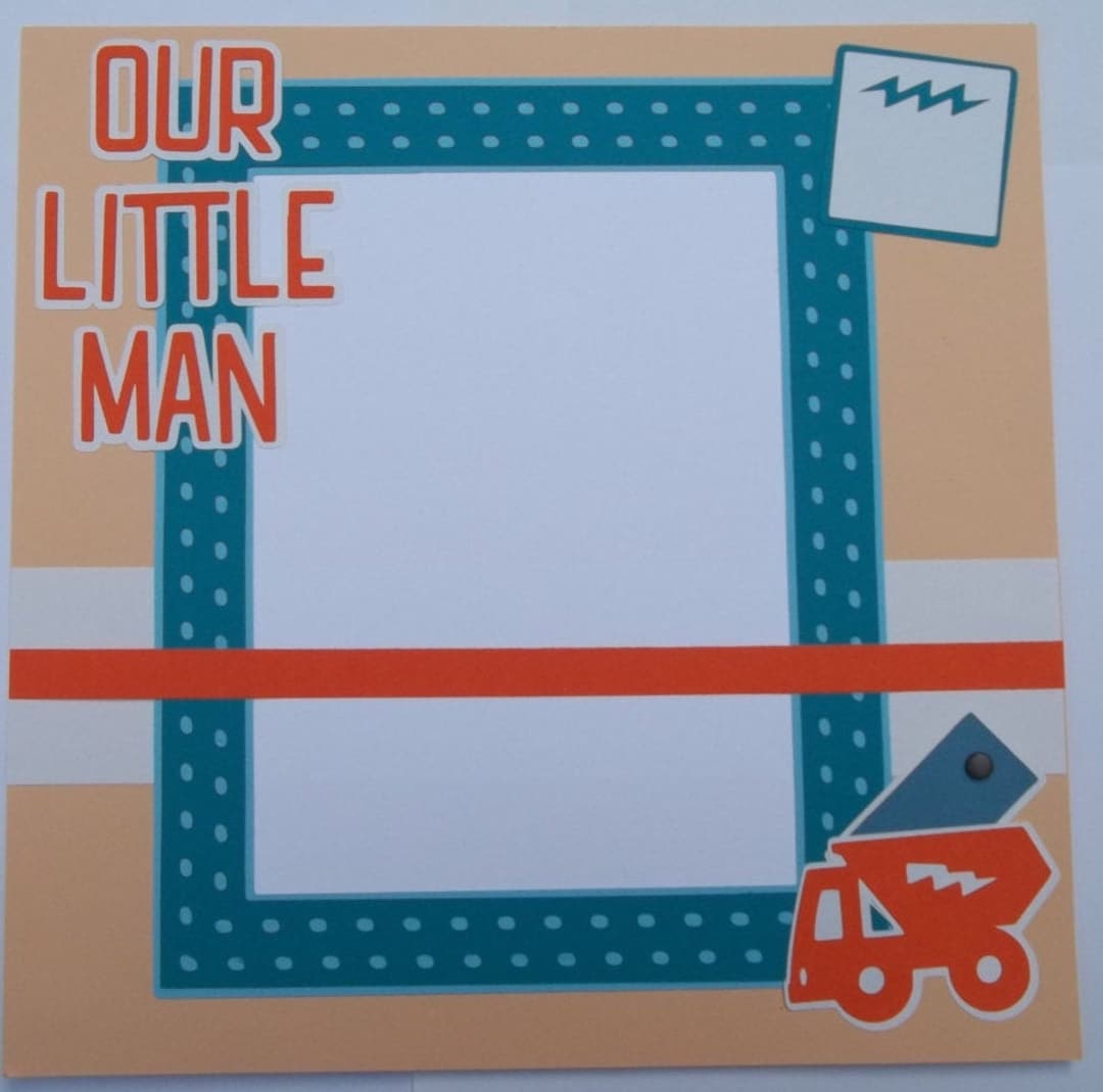 Baby Boy Scrapbook Page - "our Little Man"; Child's Page; Premade ...
