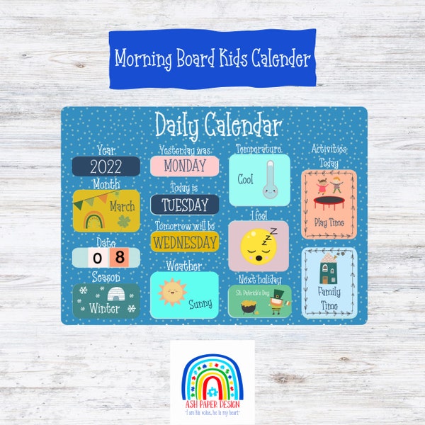 Montessori Calendar - Etsy