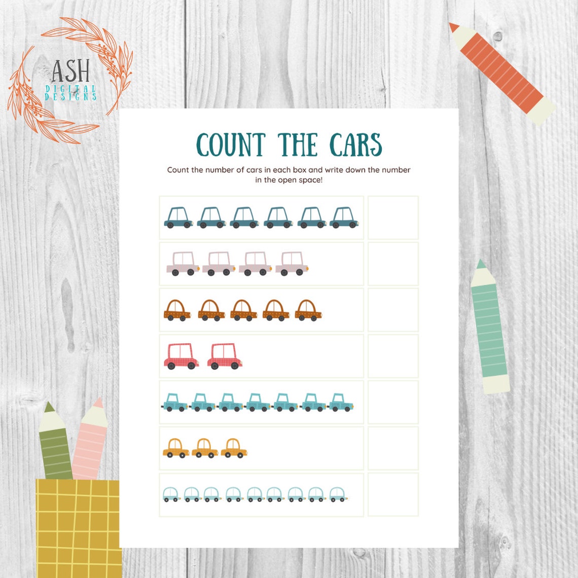 Printable Kids Activity Sheets Kindergarten Math Sheets | Etsy